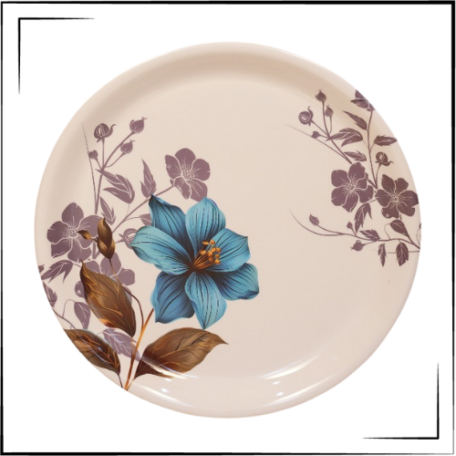 Melamine Plate (Blue Flower) – Famous Industries