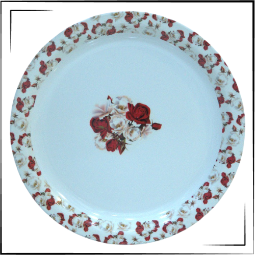 Melamine Plate (Red Rose Flower) – Famous Industries